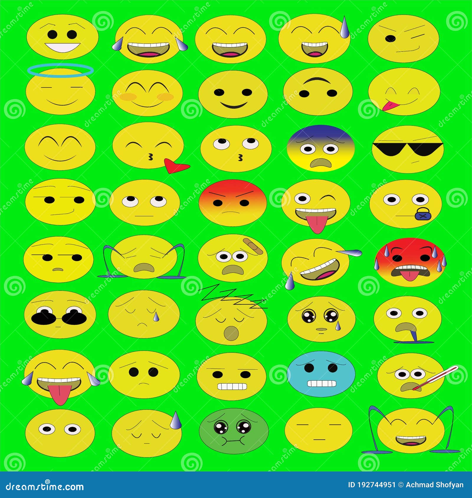 Emoticon Cartoon Vector Icons Set | CartoonDealer.com #192744951