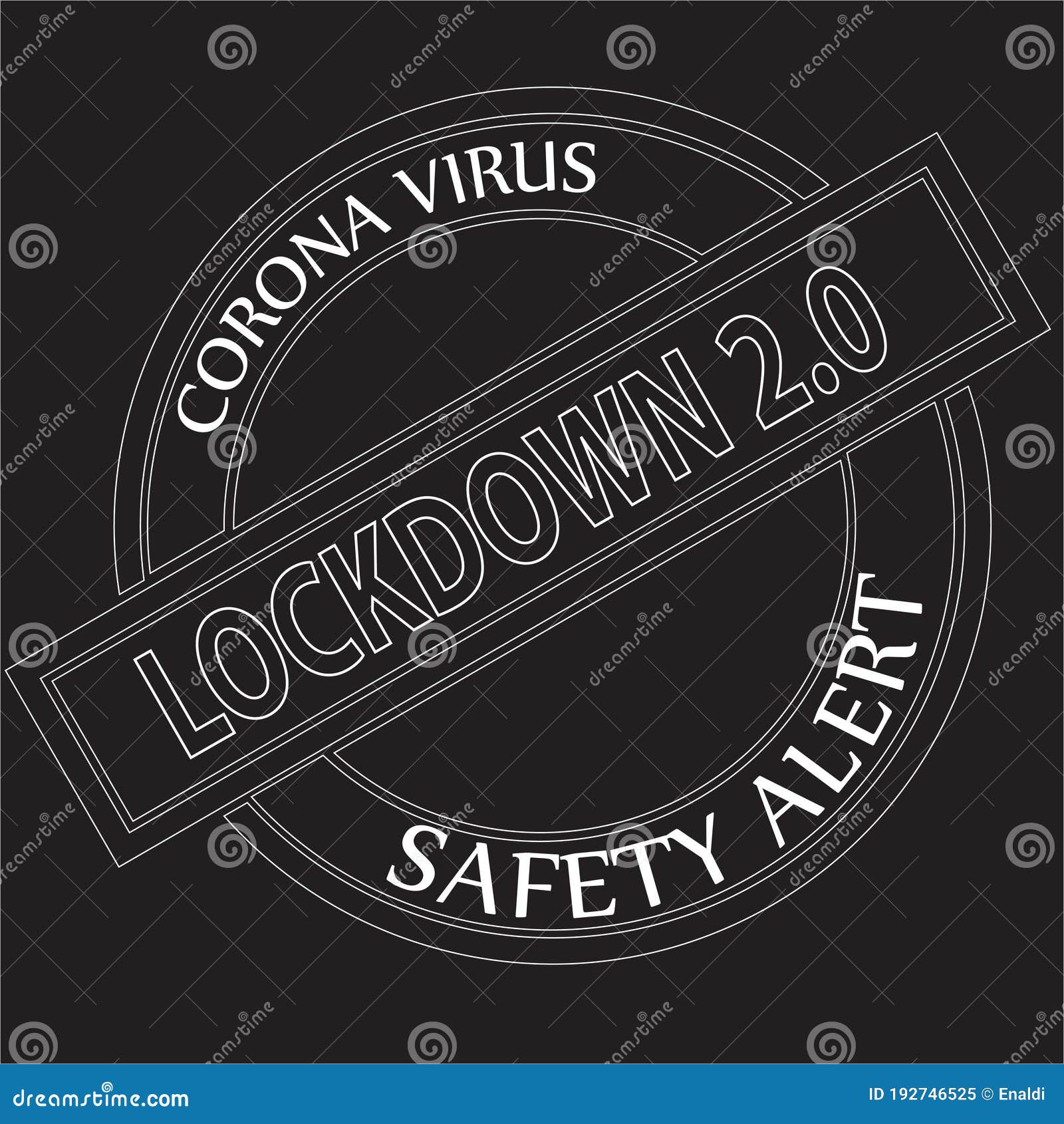 Lockdown 2.0 Sign and Baddge Stock Vector - Illustration of human ...