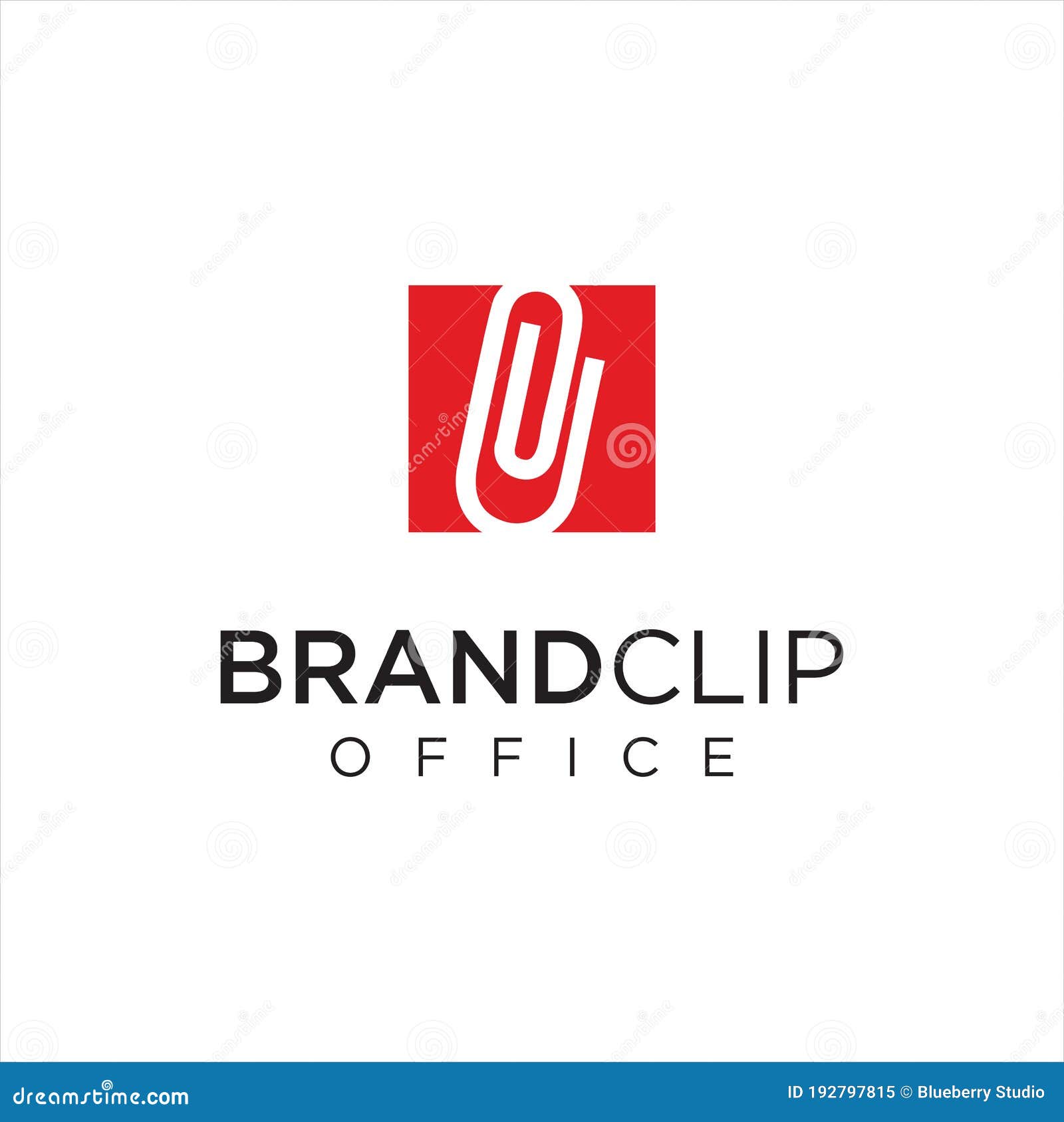 Square Clip Logo Logo Idea Icon Design Stock Vector. Monogram Paper ...