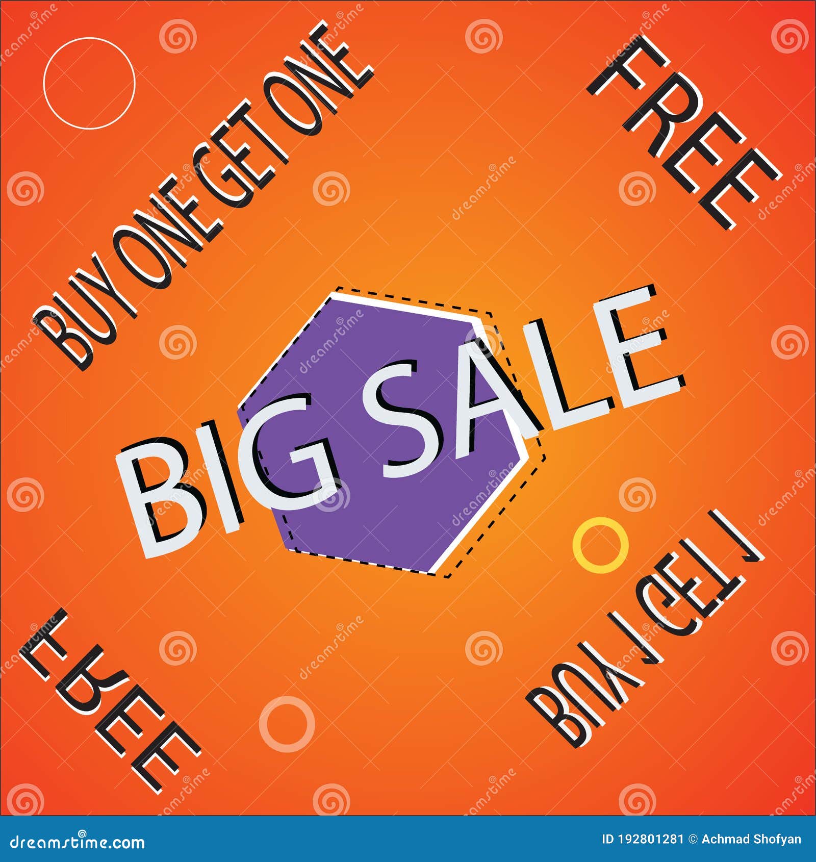Backround Big Sale Buy One Get One Stock Vector - Illustration of ...
