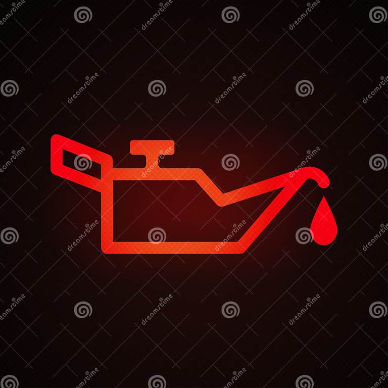 Engine oil warning light. stock vector. Illustration of indicator ...