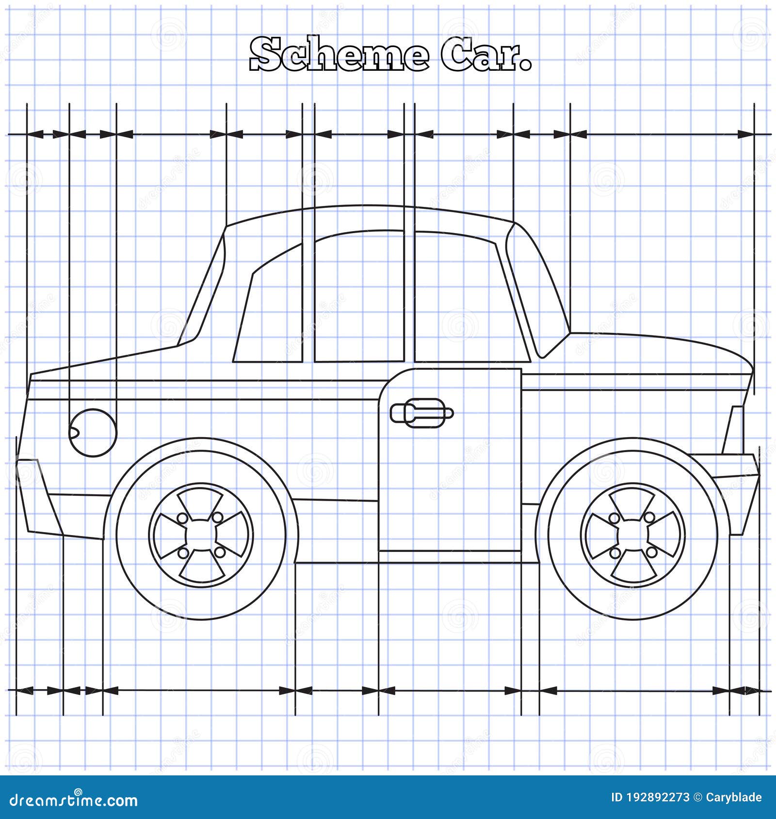 Scheme car. stock vector. Illustration of diagram, element - 192892273