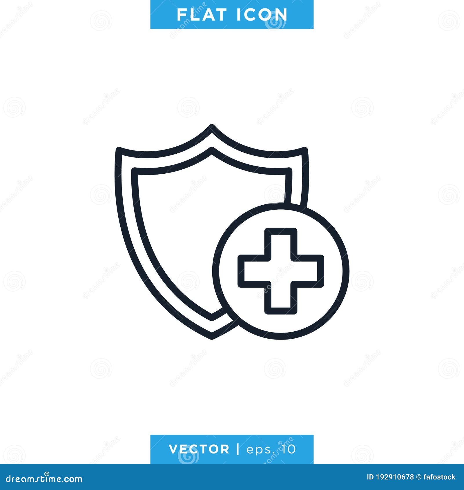 Health Protection Icon Vector Design Template. Medical Cross and Shield ...