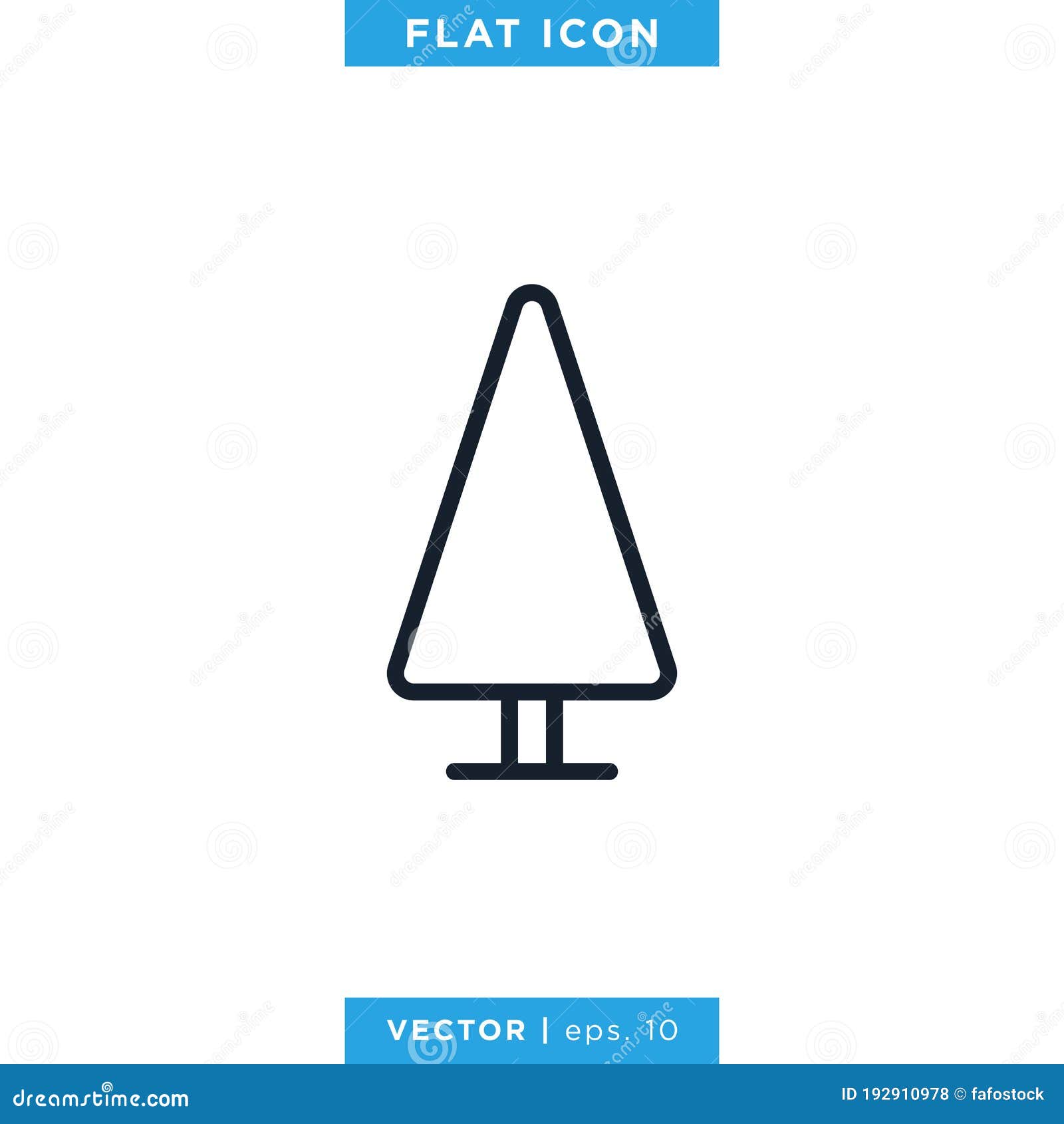 Pine Tree Icon Vector Illustration Design Template. Park Symbol ...