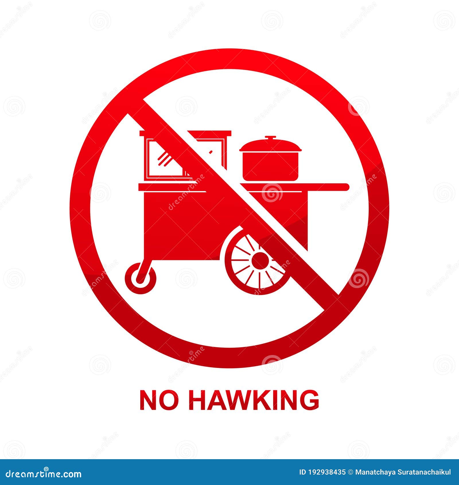 No Hawking Sign Isolated on White Background Stock Vector ...