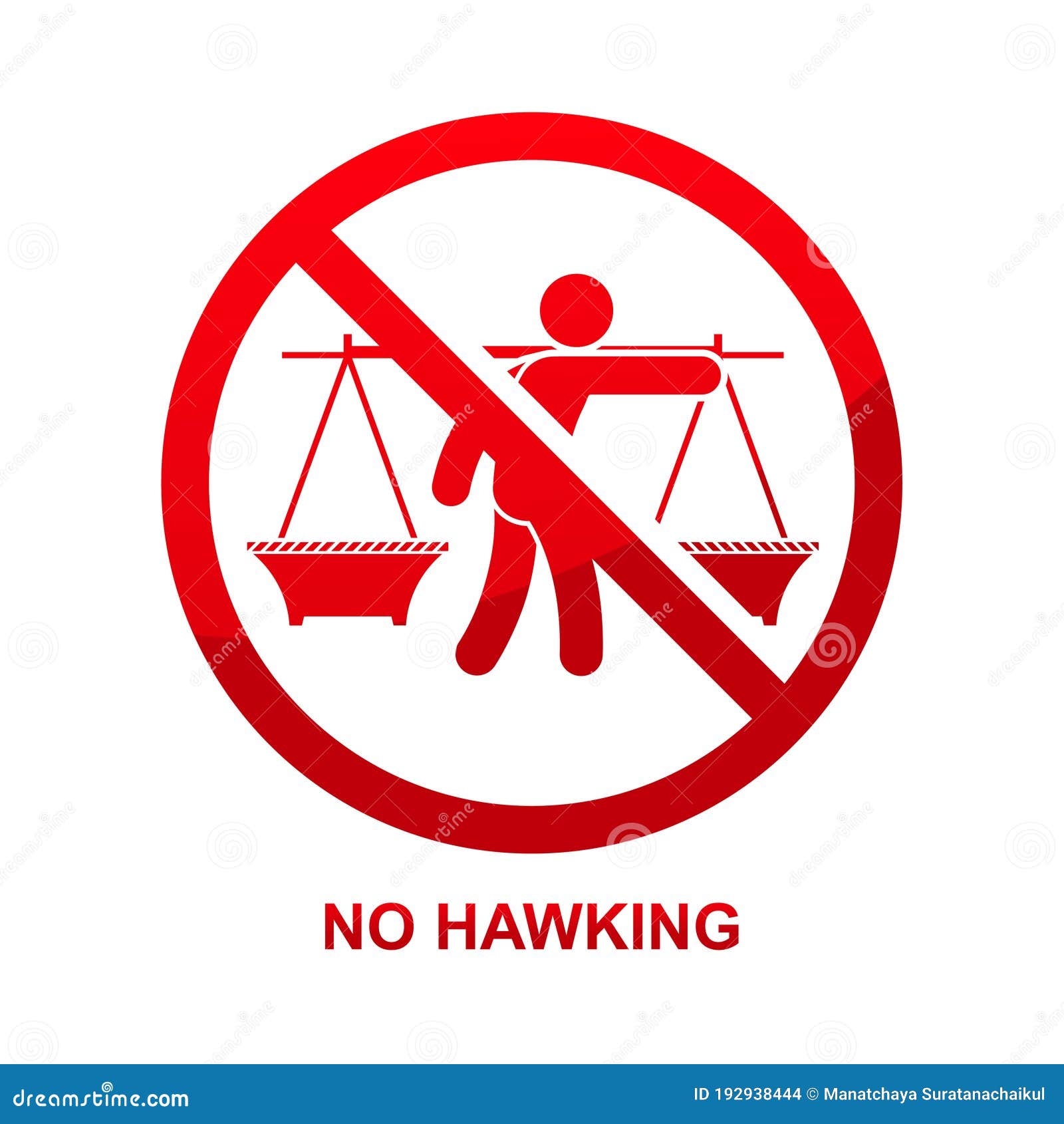 Danger No Hawking Symbol Sign, Vector Illustration, Isolate On White ...