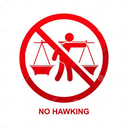 No Hawking Sign Isolated on White Background Stock Vector ...
