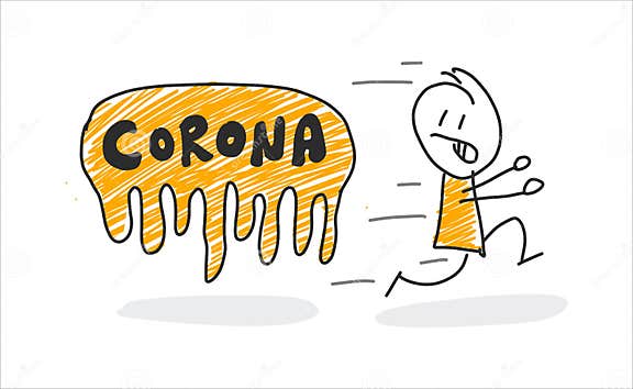 Stick Figures. Covid-19 Coronavirus. Vector. Stock Vector ...