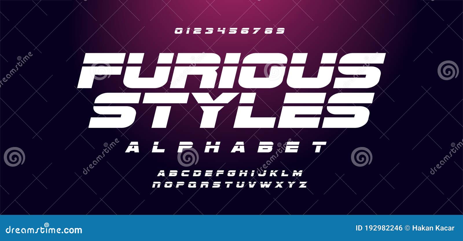 Furious Letters Set Dynamic Bold Font Elegant Italic Typeset Vector ...