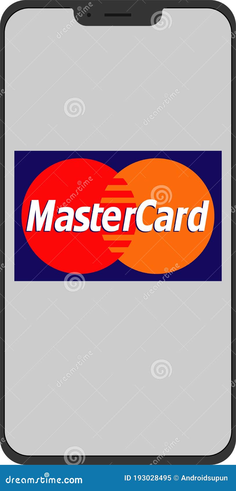 Mobile Phone Front View with Master Card Logo Editorial Image ...