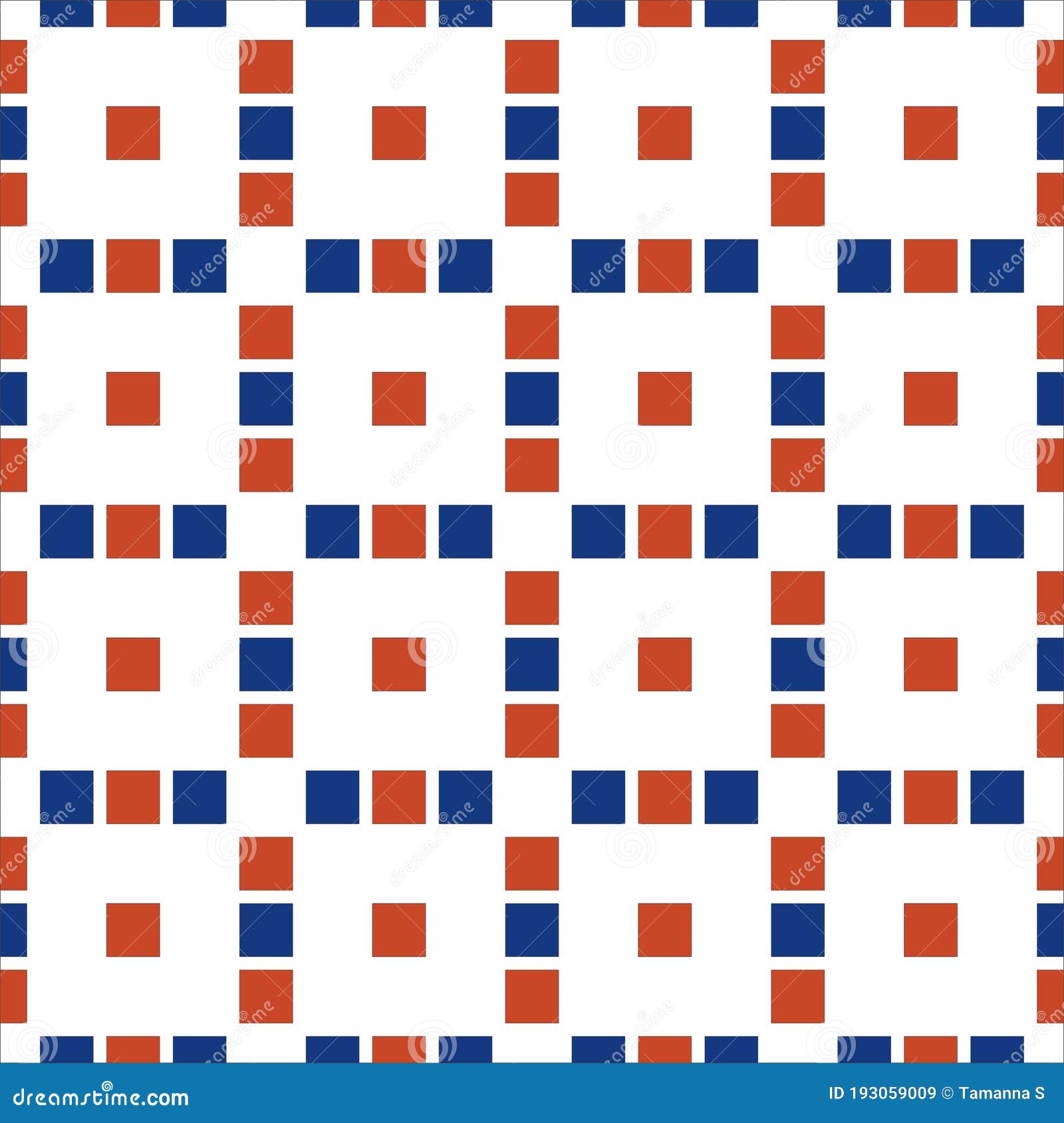 Red and Blue Squares Pattern. Stock Illustration - Illustration of ...