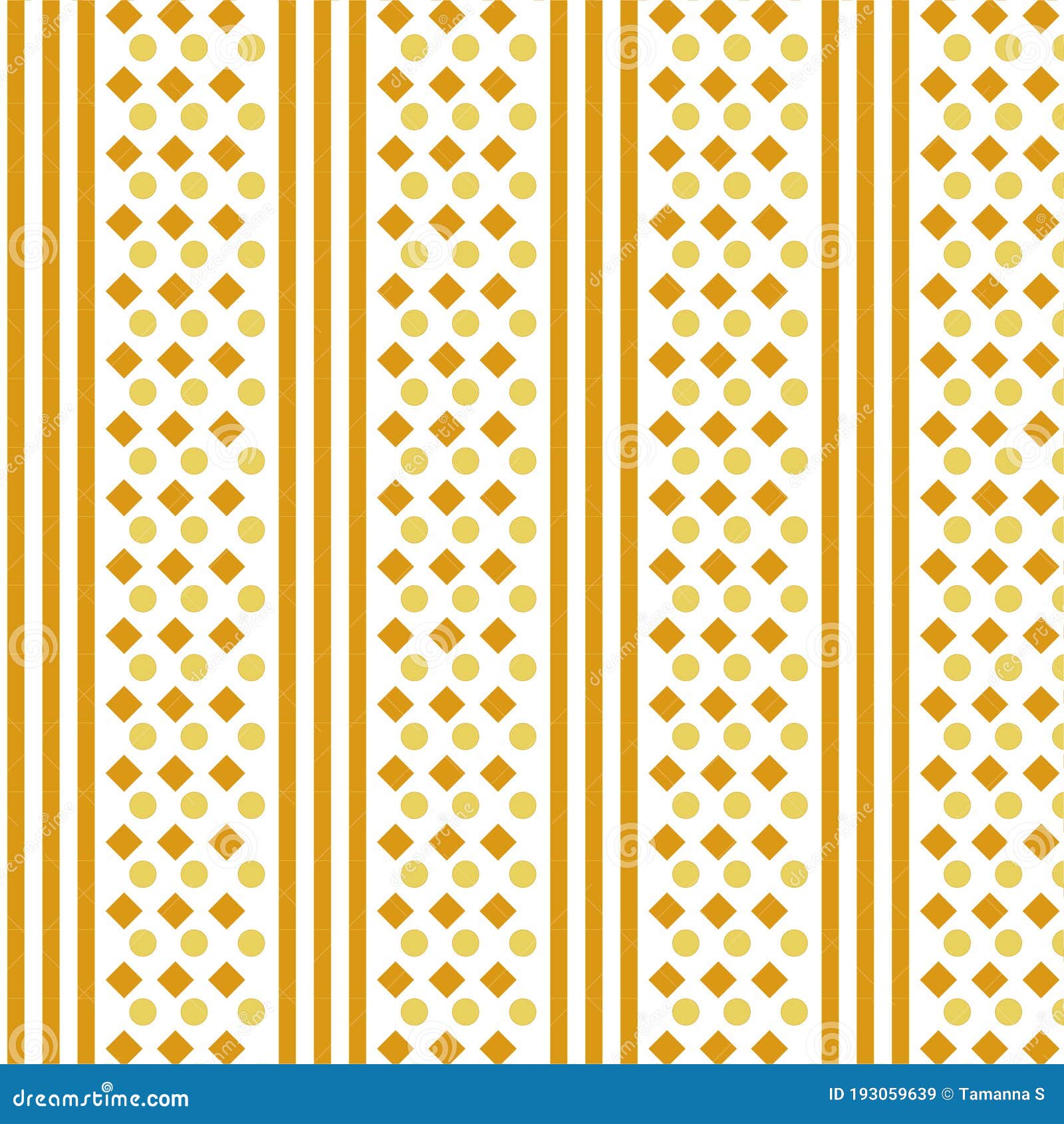 Orange Rhombus and Strips Pattern Stock Illustration - Illustration of ...