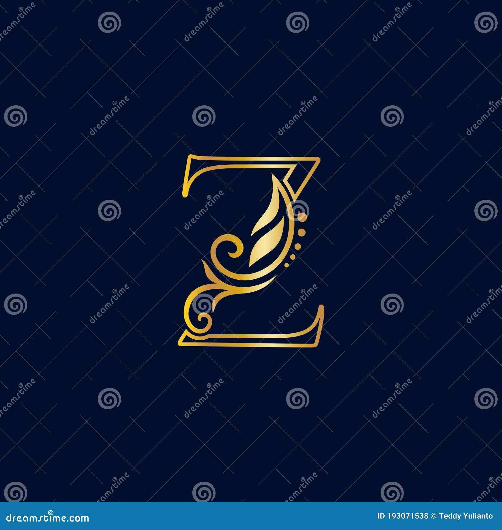 Elegant and Luxury Initial Line Z Stock Vector - Illustration of ...