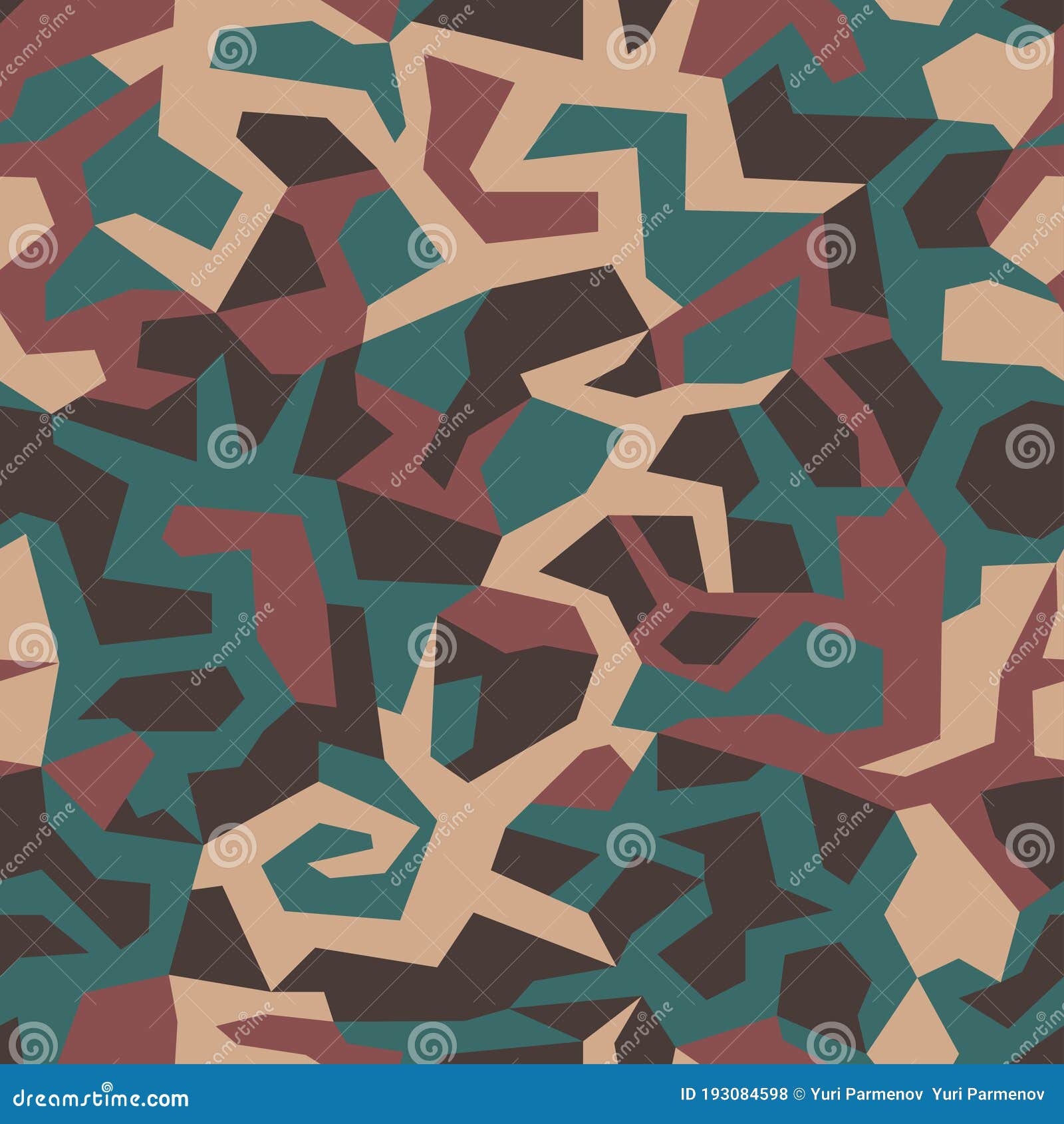 Geometric Camo, Seamless Pattern. Abstract Military or Hunting ...