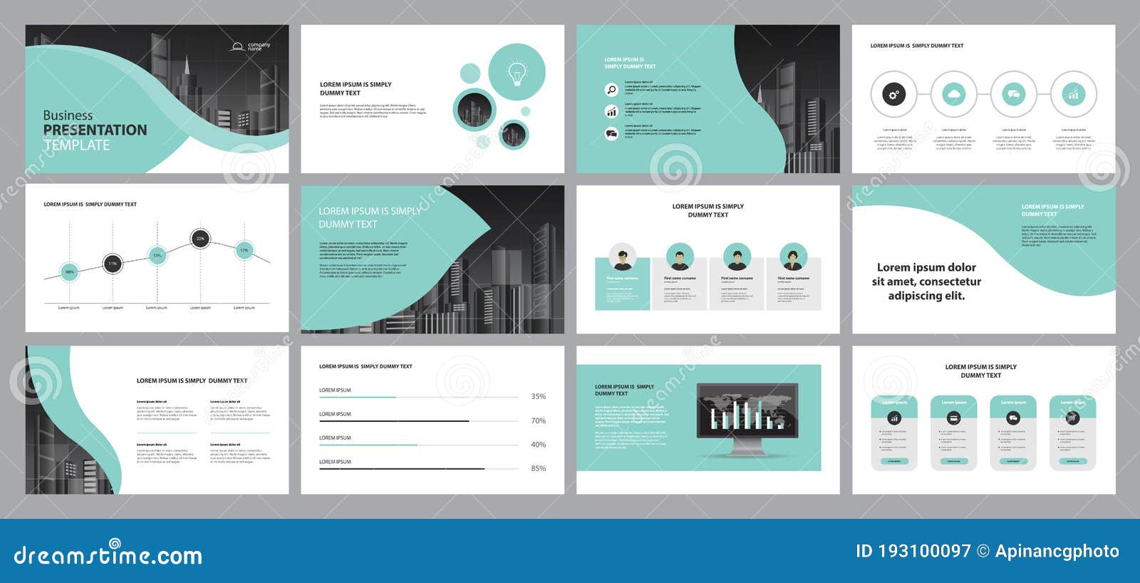 Business Presentation Page Layout Template Design and Use for Brochure ...