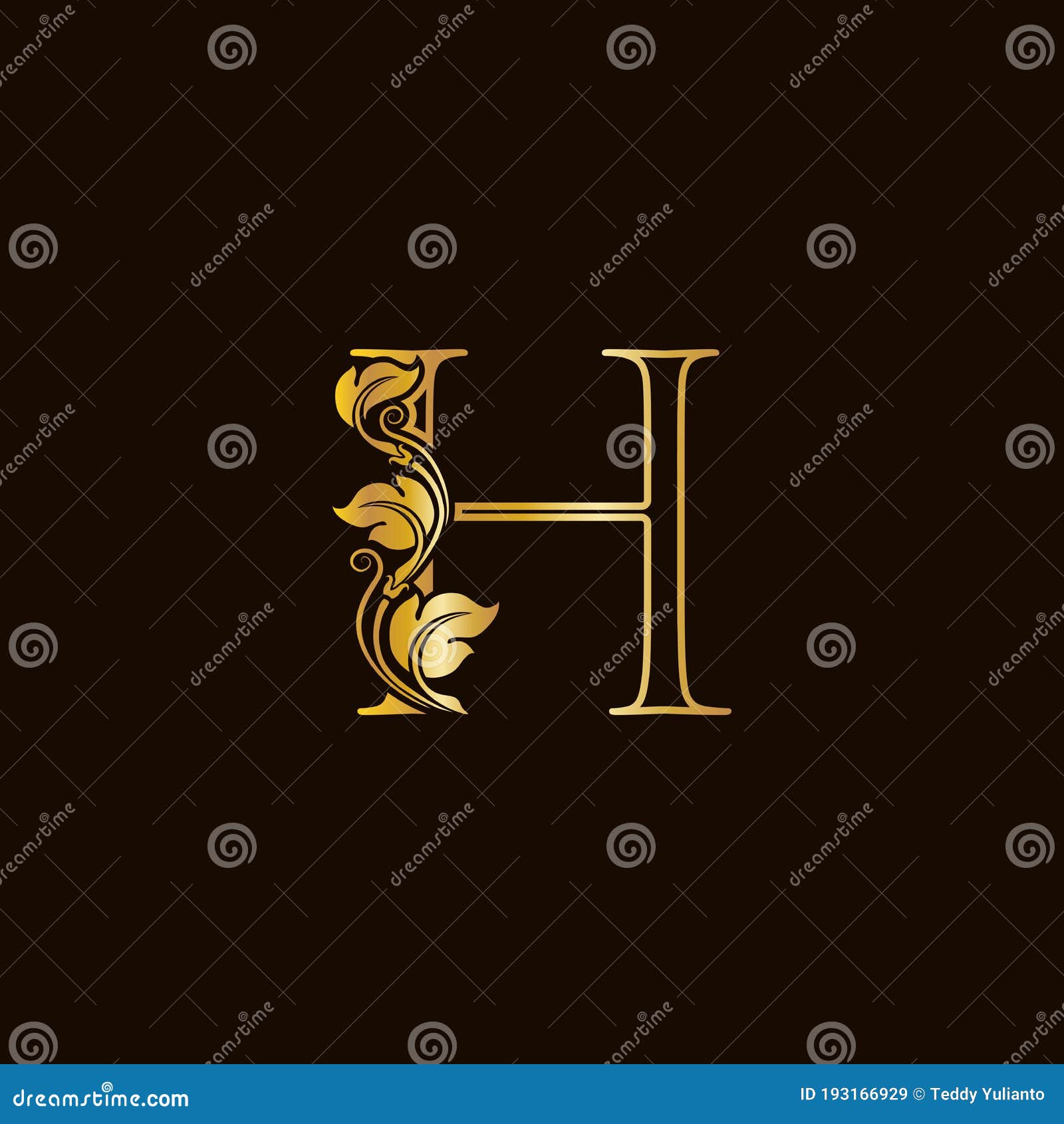 Luxury and Elegant Initial Line H Stock Vector - Illustration of ...