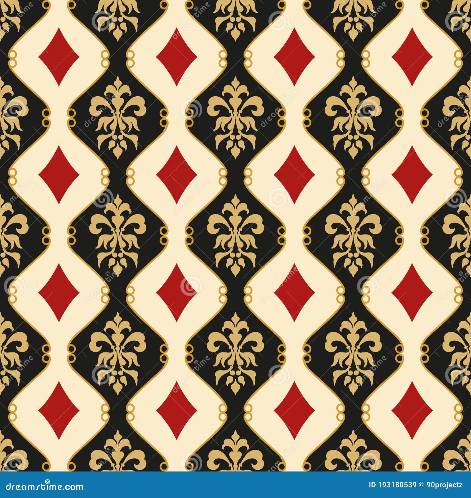 Abstract Diamond Playing Card Pattern, Playing Card Background, Vector ...