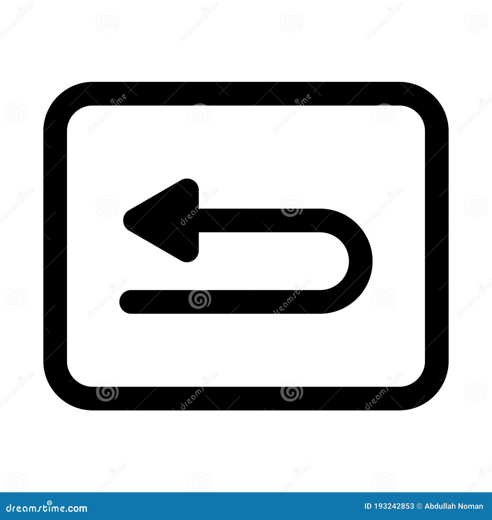 Back return icon design stock vector. Illustration of metal - 193242853