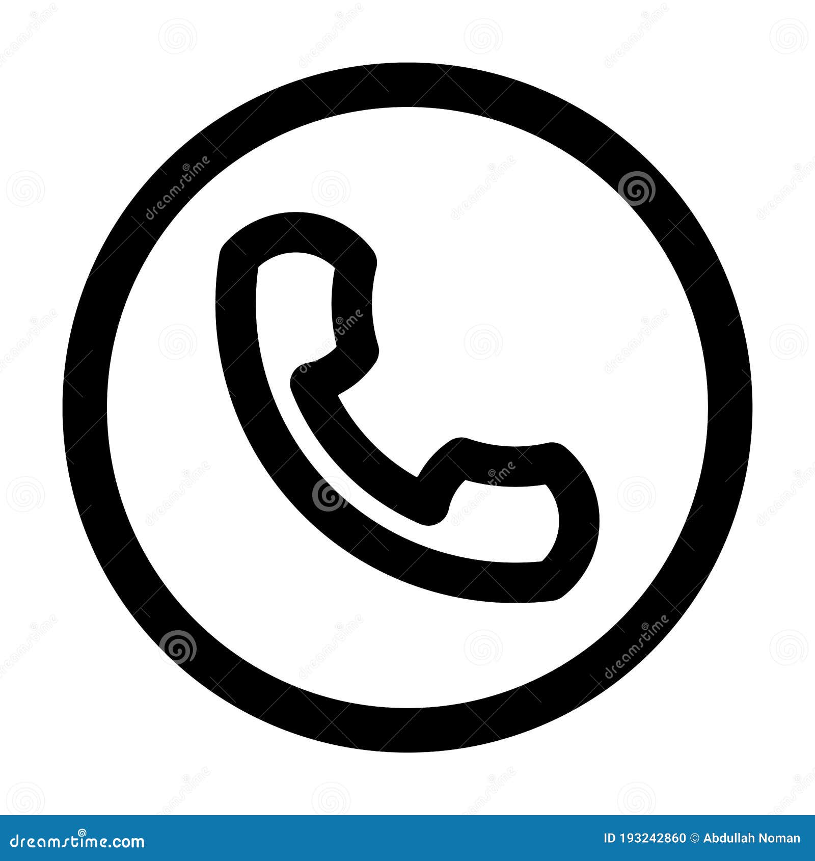 Call icon black design stock vector. Illustration of black - 193242860