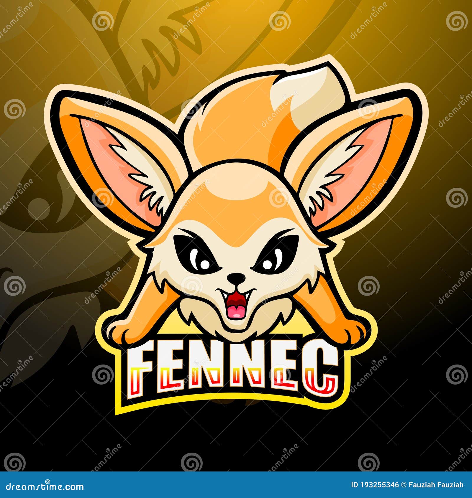 Fennec Fox Esport Mascot Logo Design Vector Illustration ...