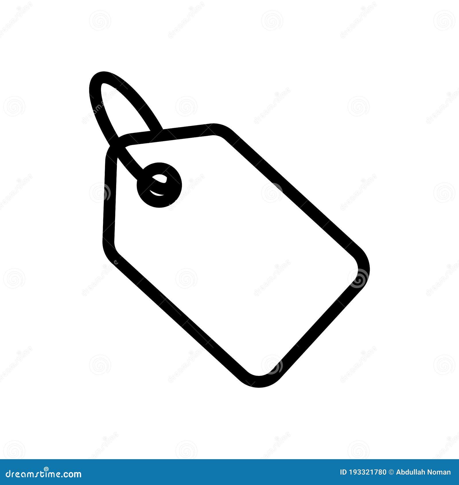 Blank price tag stock vector. Illustration of shopping - 193321780