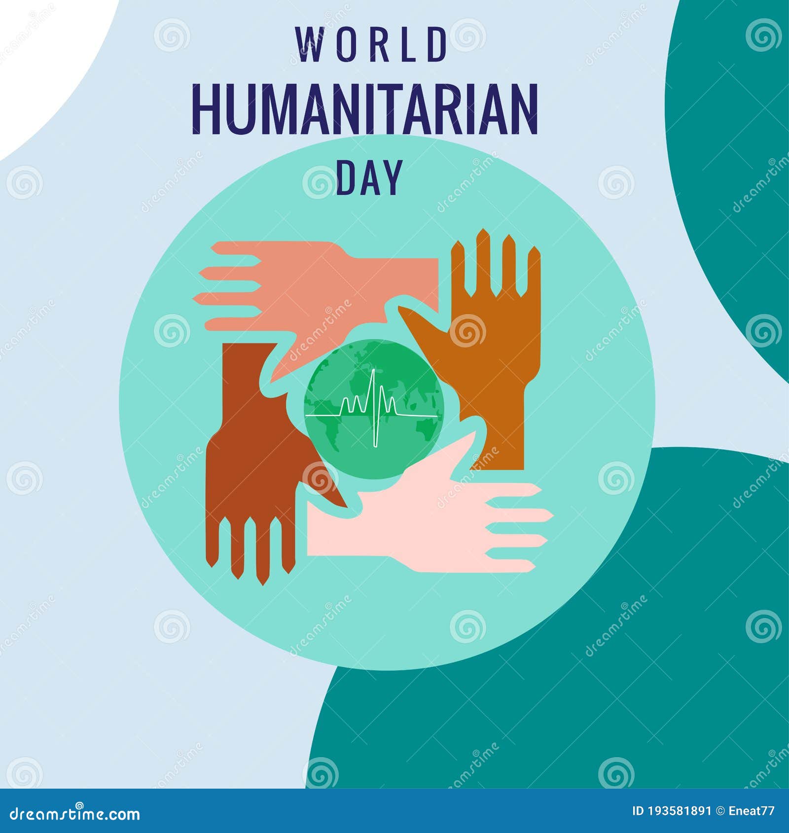 World Humanitarian Day Poster Design Stock Vector - Illustration of ...