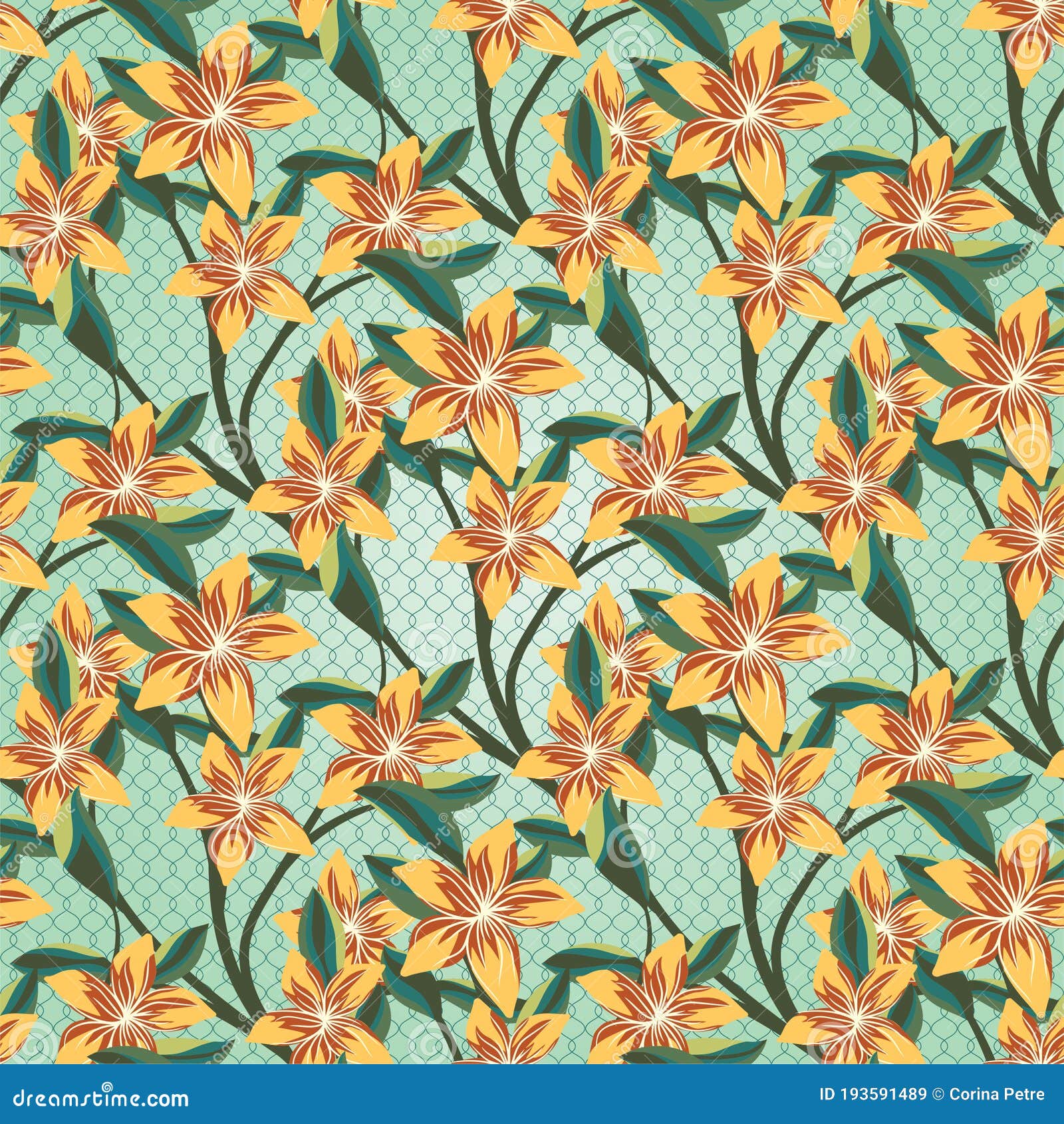 Seamless Floral Baroque Patterns Stock Vector - Illustration of ...