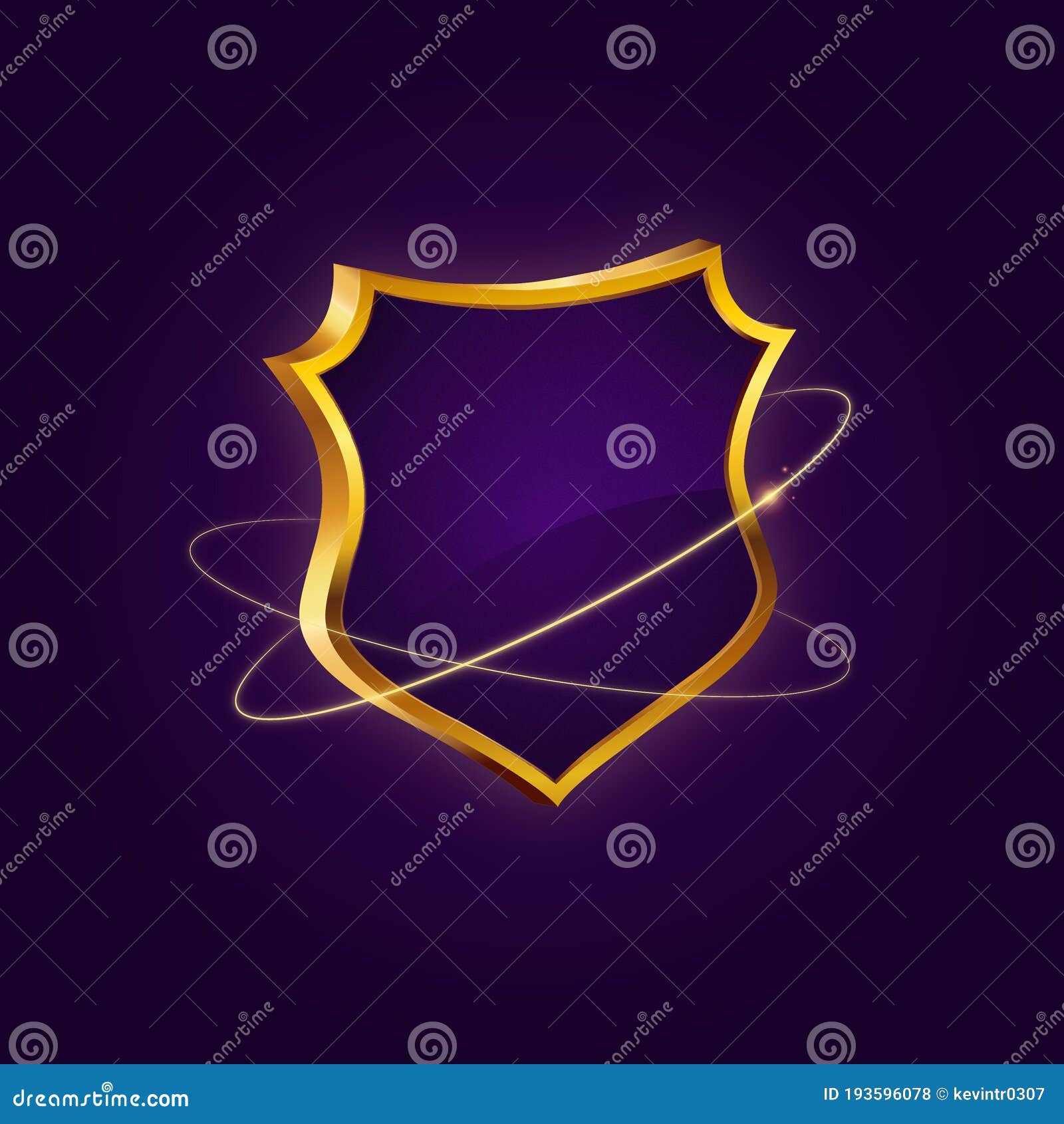 Shiny Shield on Dark Background Stock Vector - Illustration of color ...