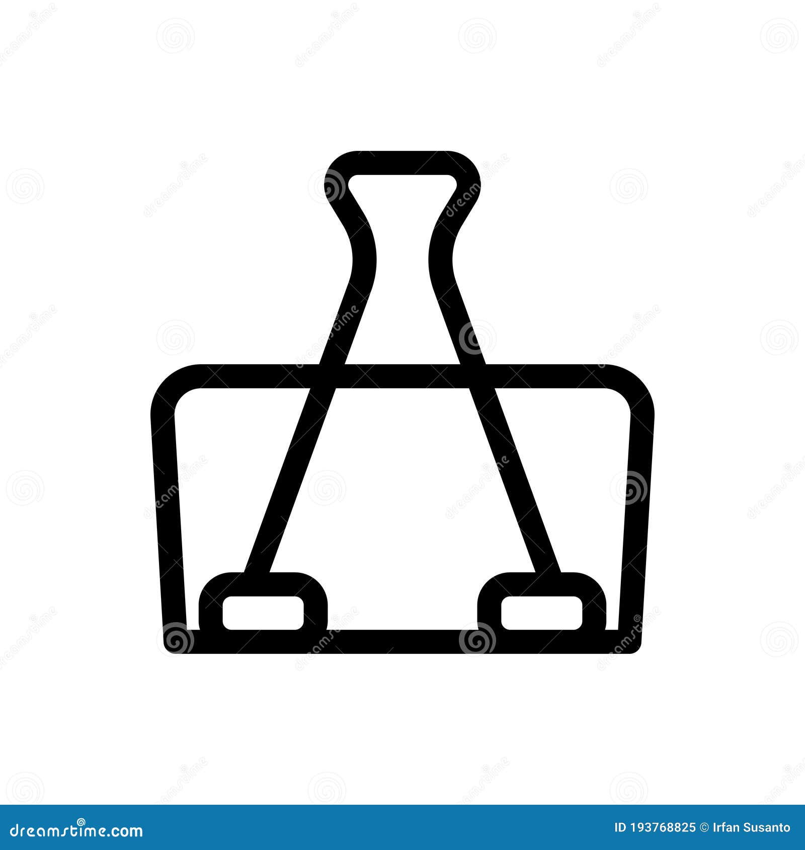Binder Clip Back To School Icon Outline Vector. Isolated on White ...