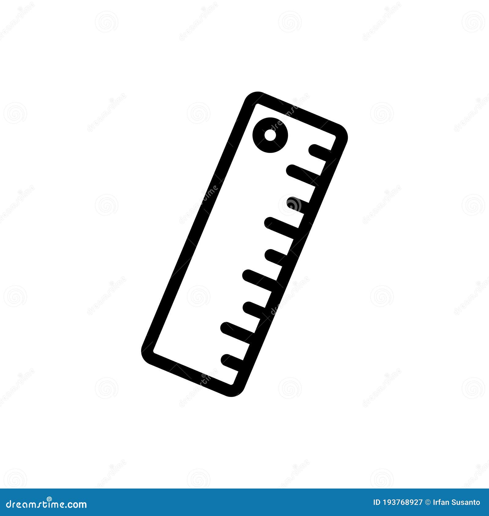 Ruler Back To School Icon Outline Vector. Isolated on White Background ...