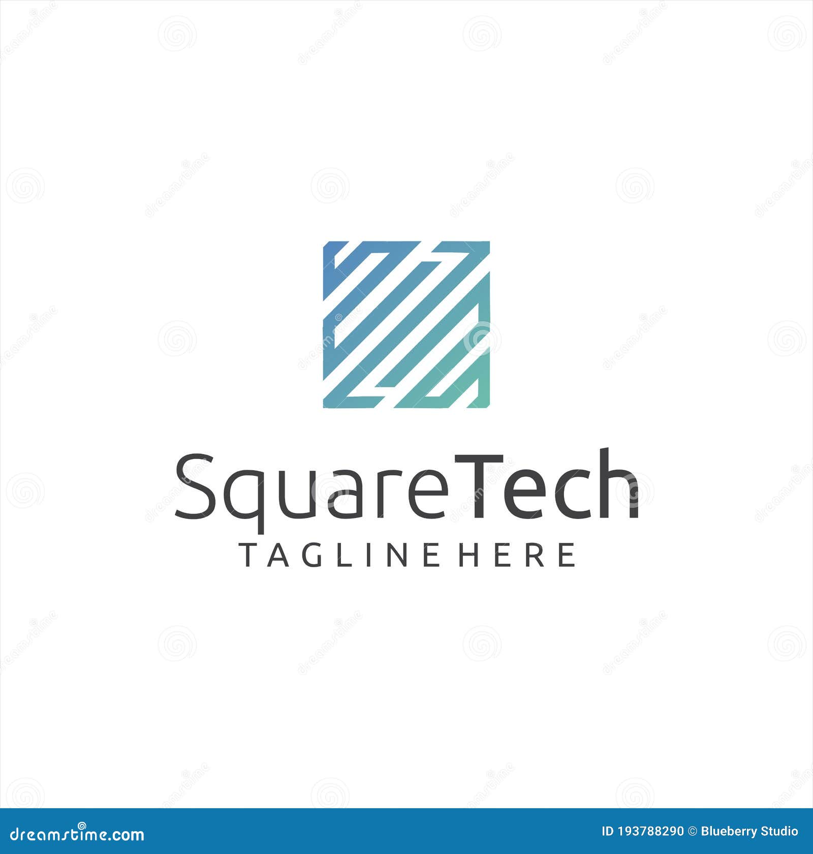 Square Tech Logo Design Stock Vector. Cube Tech Logo Line Design Icon ...