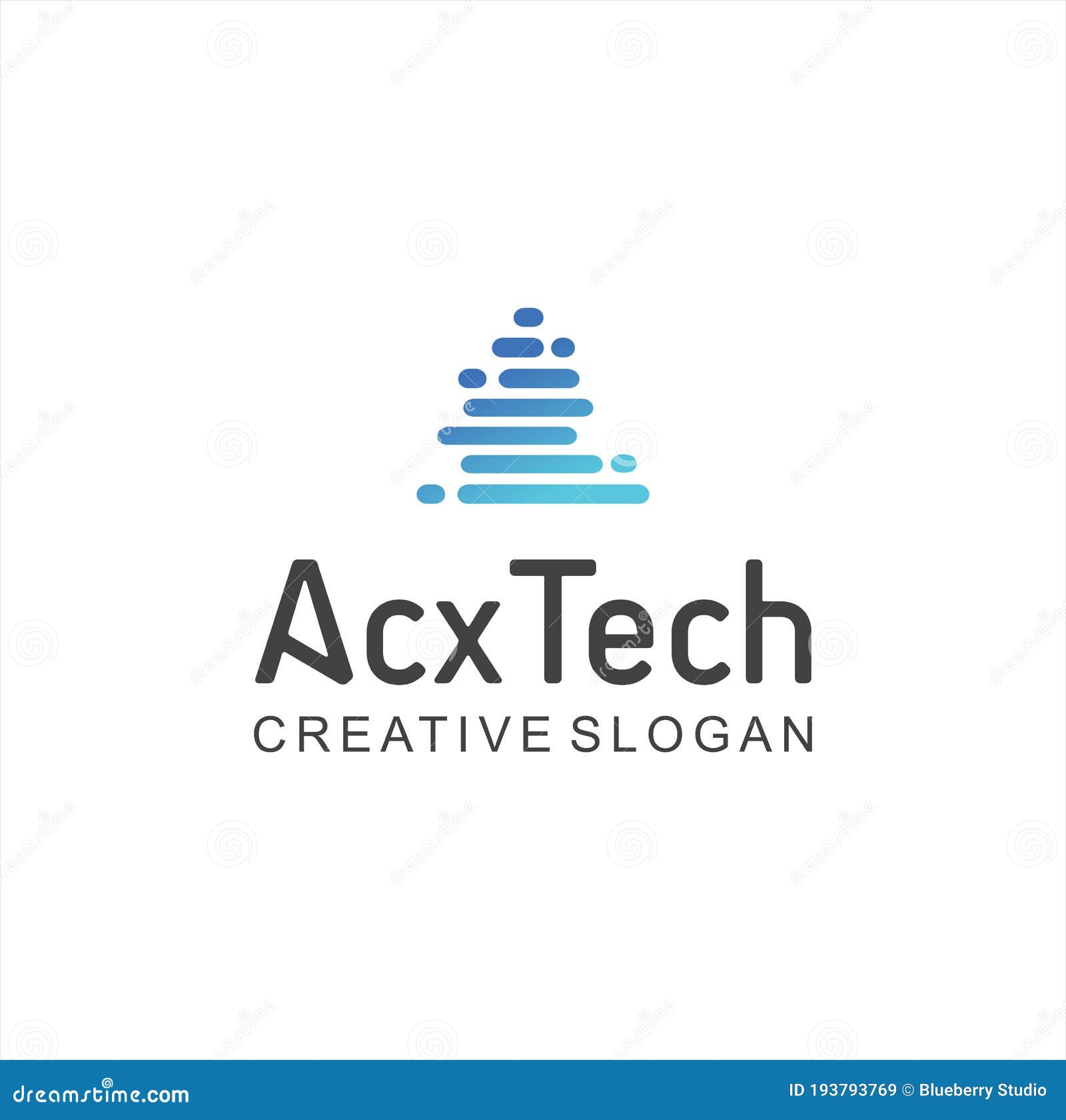 A Tech Logo Abstract Design Vector Template Linear Style. Initial a ...