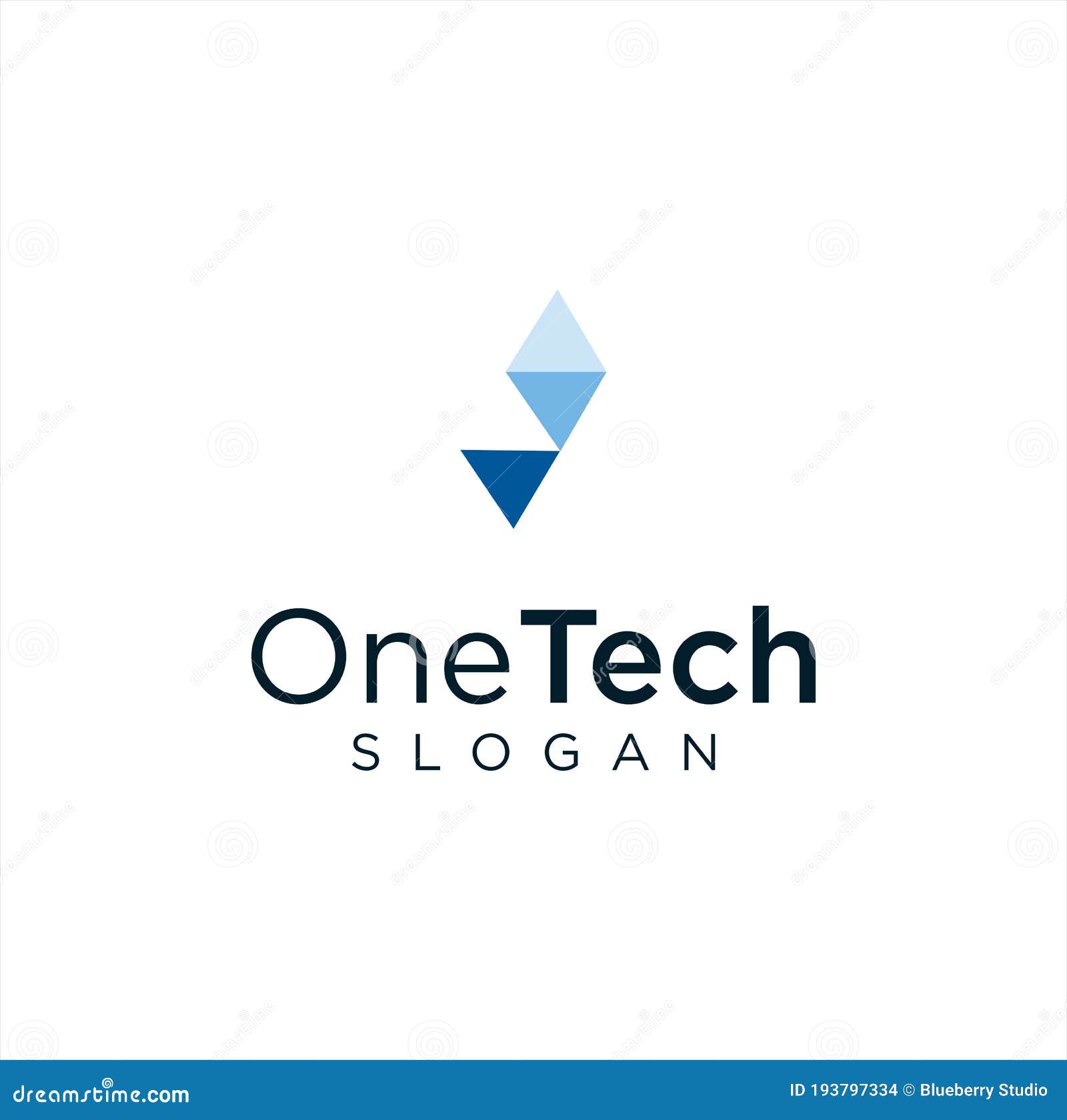 Abstract One Tech Logo Polygon Colorful Design Vector Stock Template ...