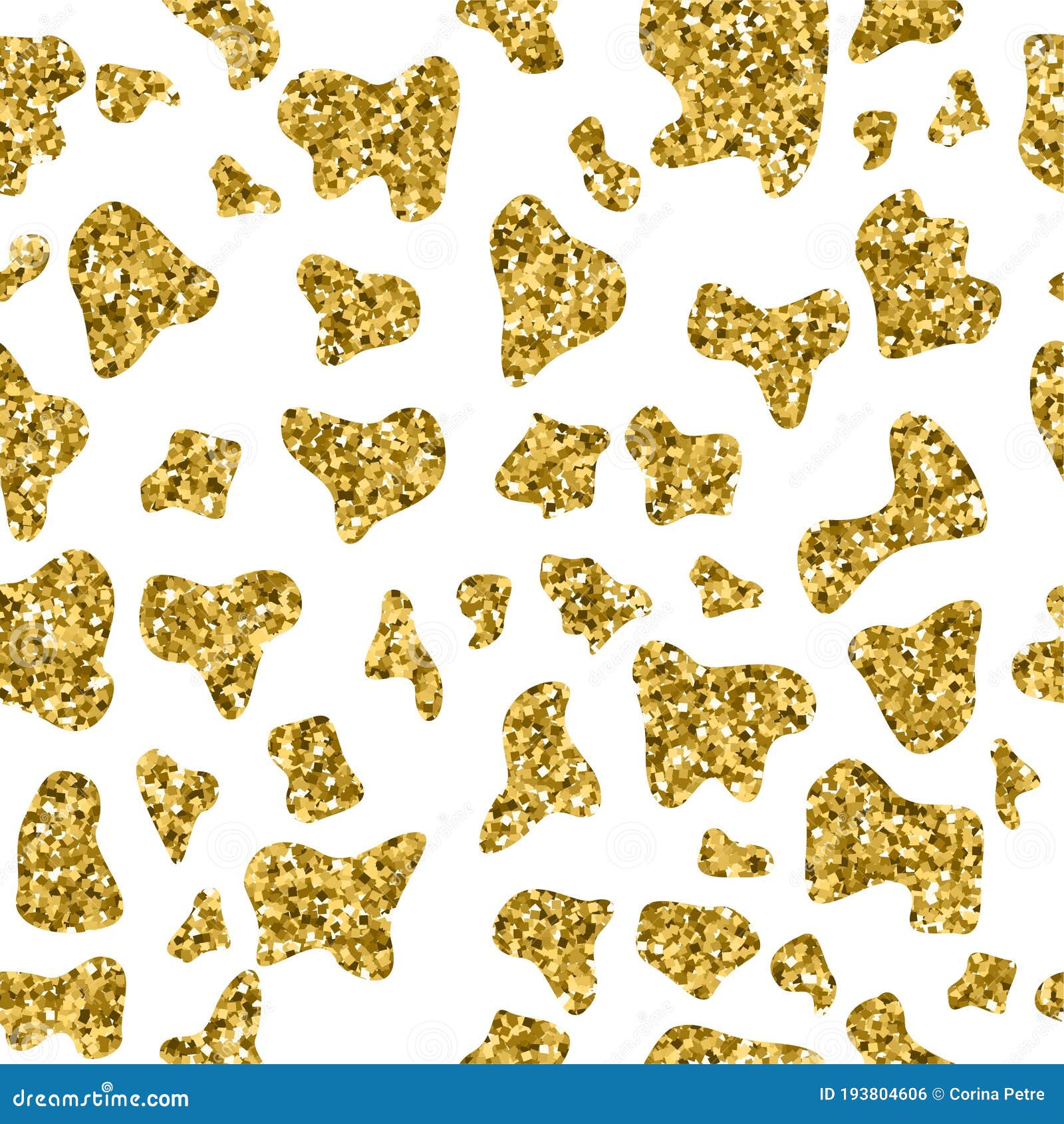 Animal Prints Sparkling Gold Glitter Stock Vector - Illustration of ...