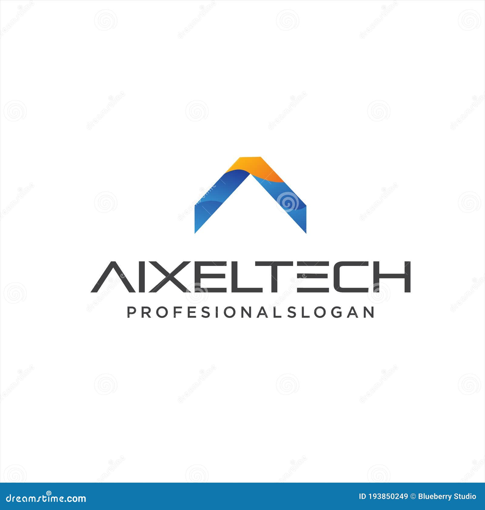 Letter a Tech Logo Abstract Design Vector Template Linear Style ...