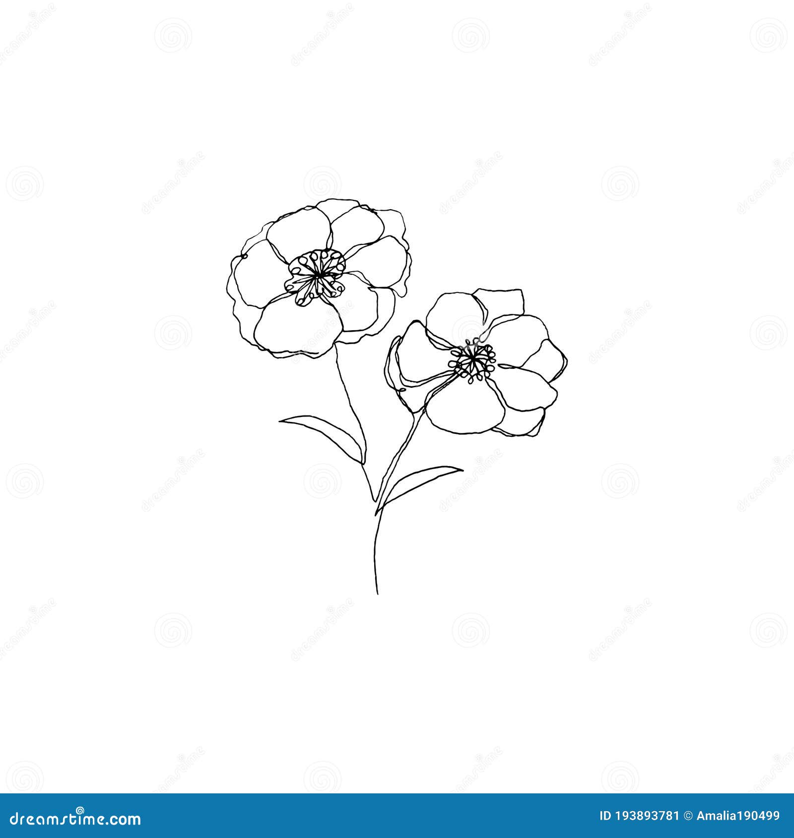 Simple Continous Line Art Vector Design Stock Vector - Illustration of ...