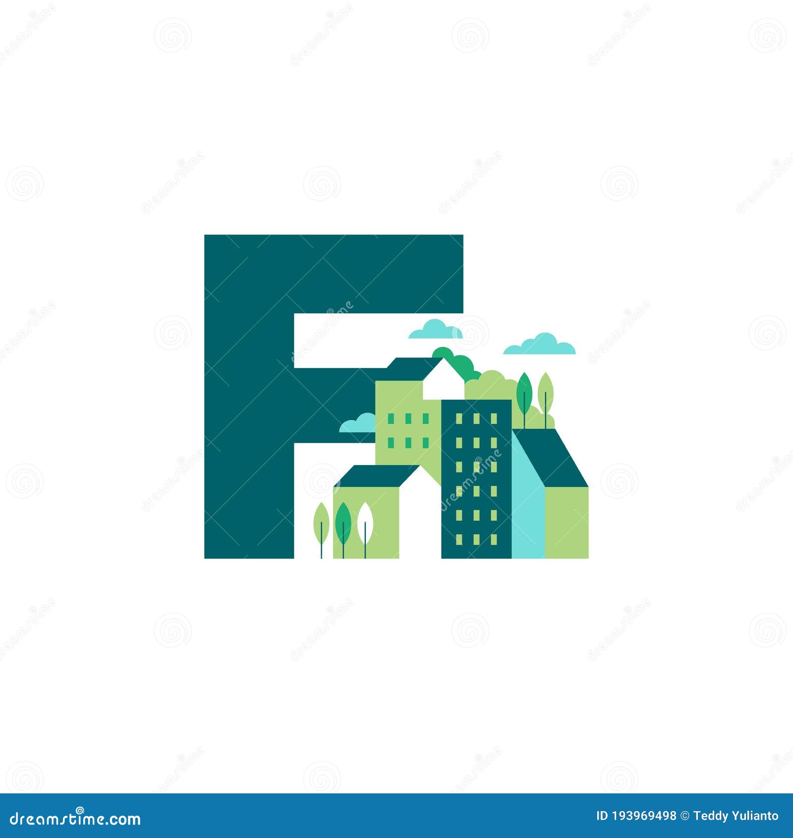Modern Initial F Building Logo Stock Vector - Illustration of business ...