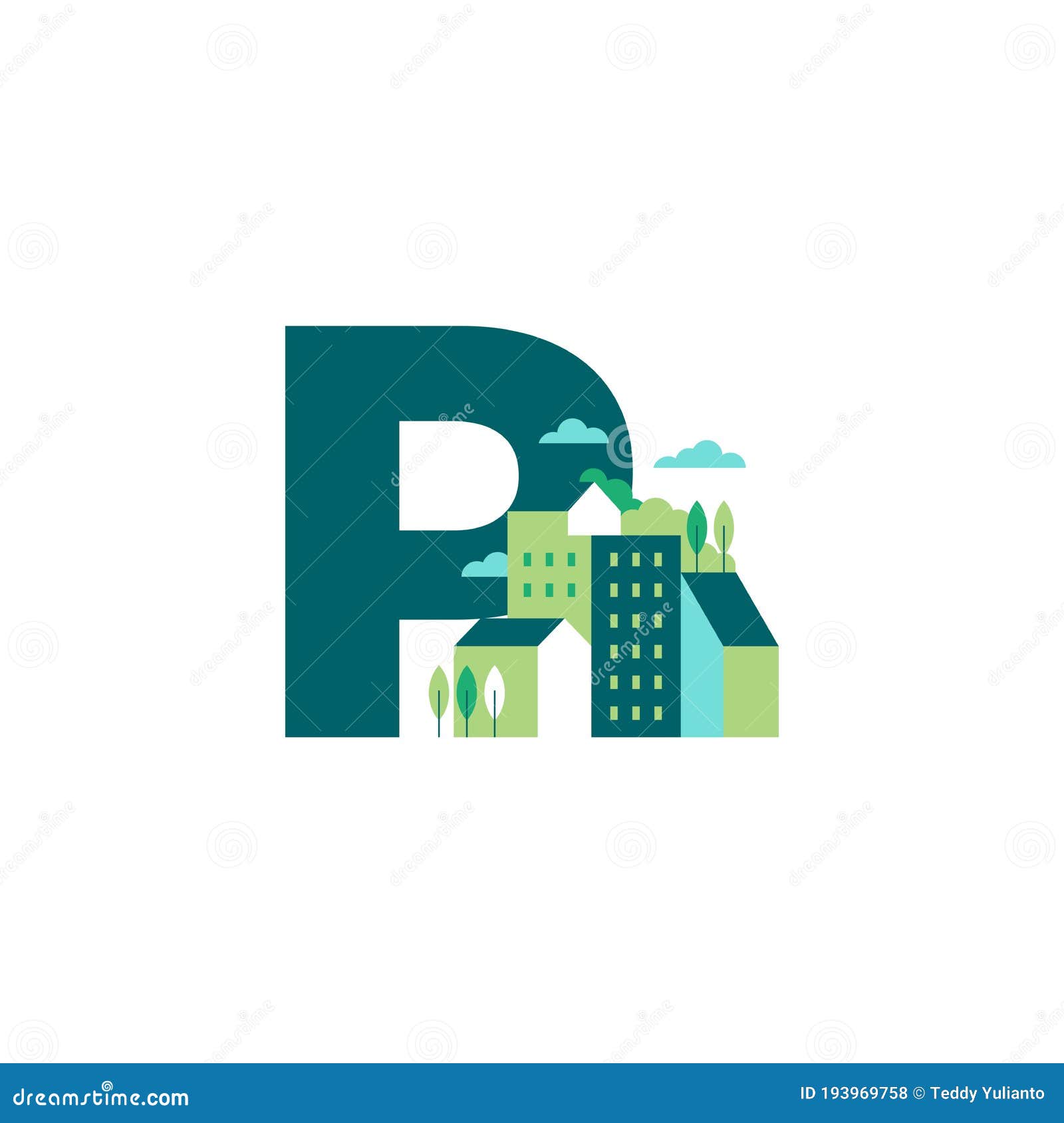 Modern Initial P Building Logo Stock Vector - Illustration of card ...