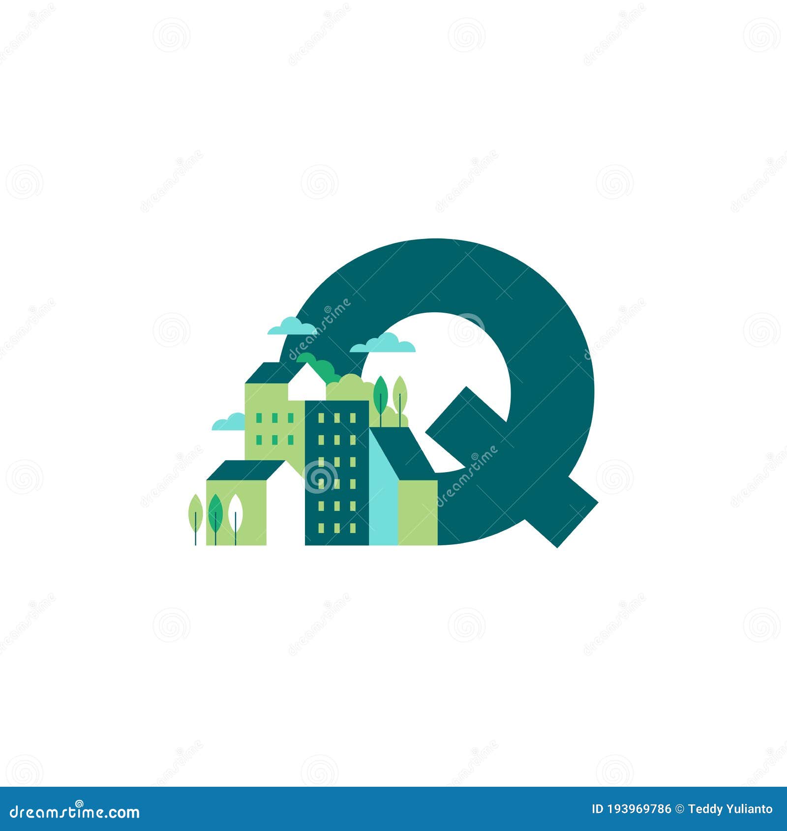 Modern Initial Q Building Logo Stock Vector - Illustration of energy ...