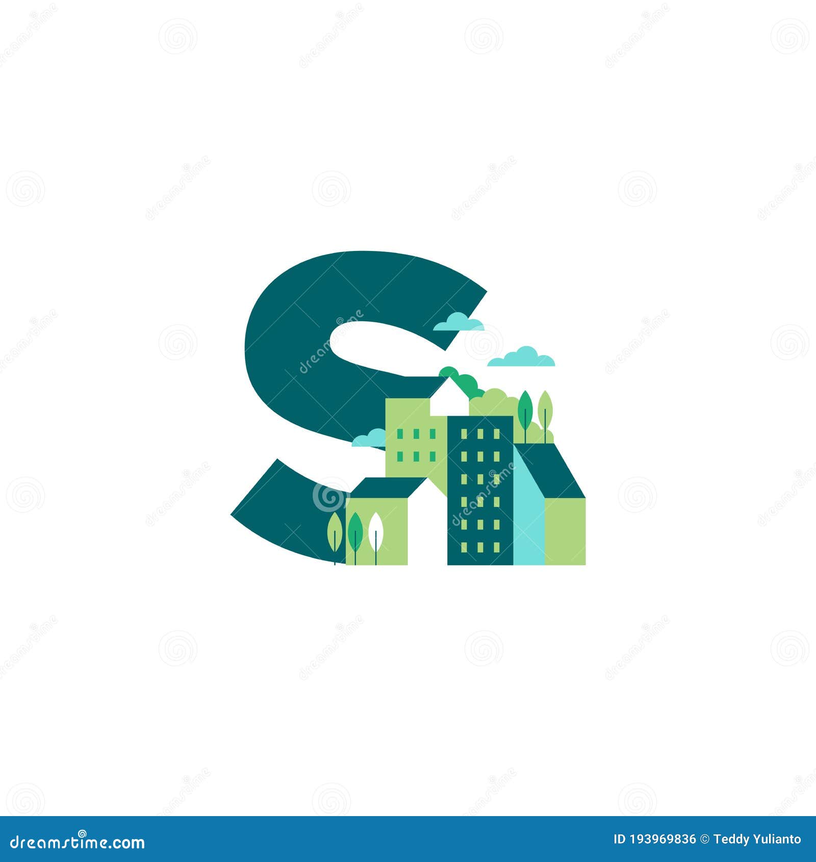 Modern Initial S Building Logo Stock Vector - Illustration of card ...
