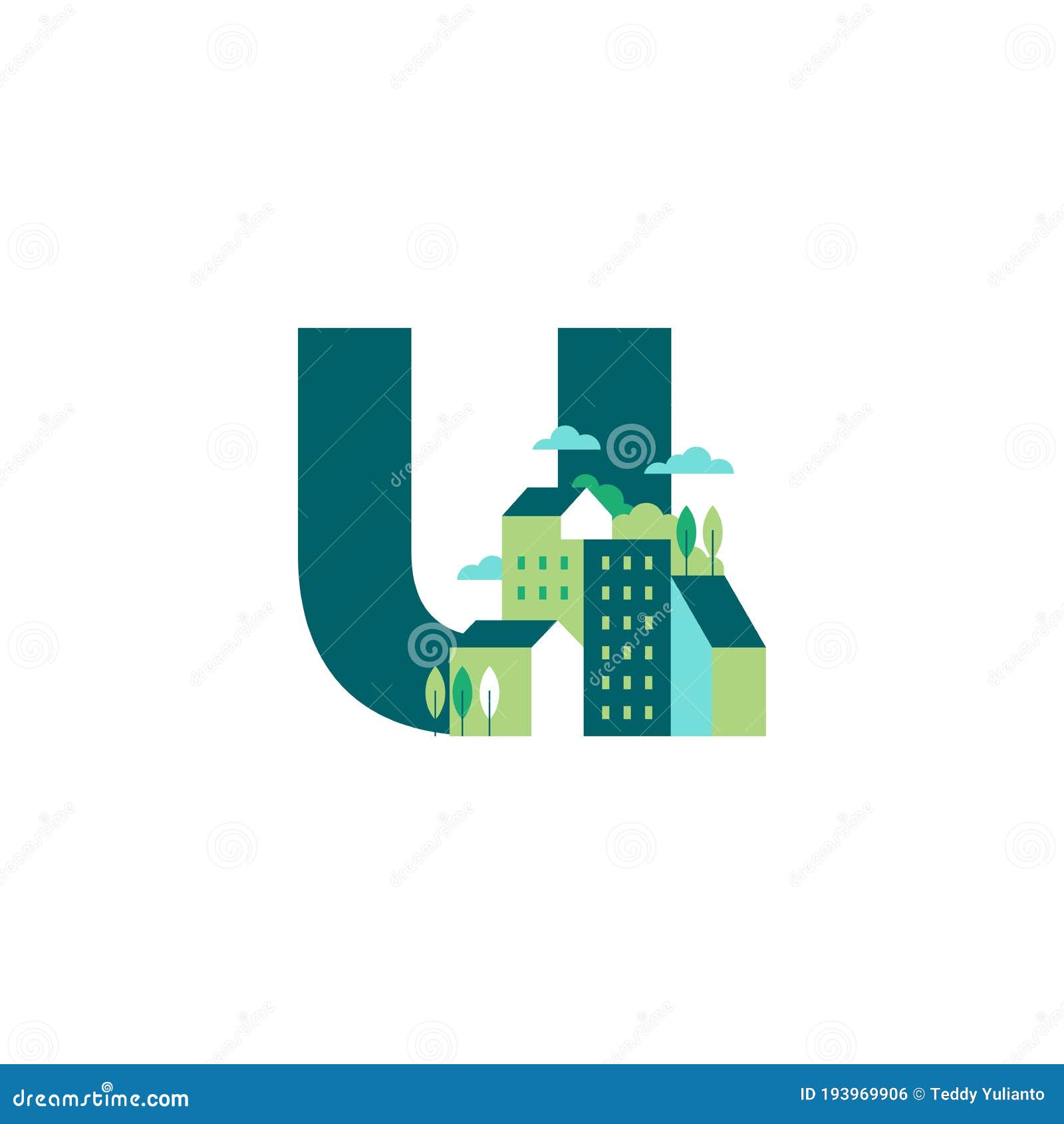 Modern Initial U Building Logo Stock Vector - Illustration of cityscape ...
