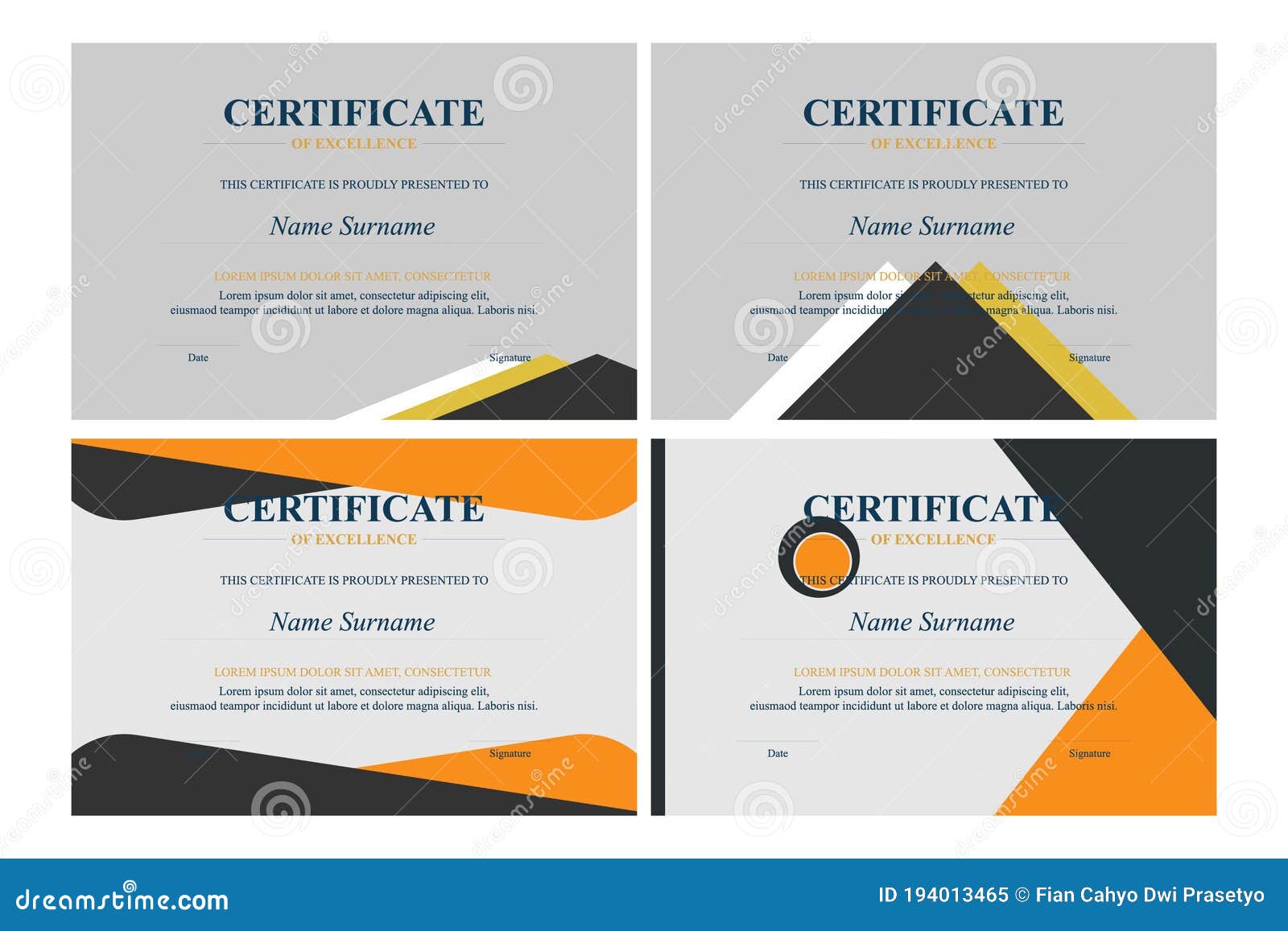 Business Card Template with Color Concept Modern Geometric Card Stock ...