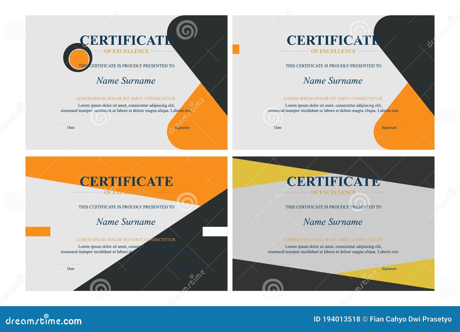 Business Card Template with Color Concept Modern Geometric Card Stock ...