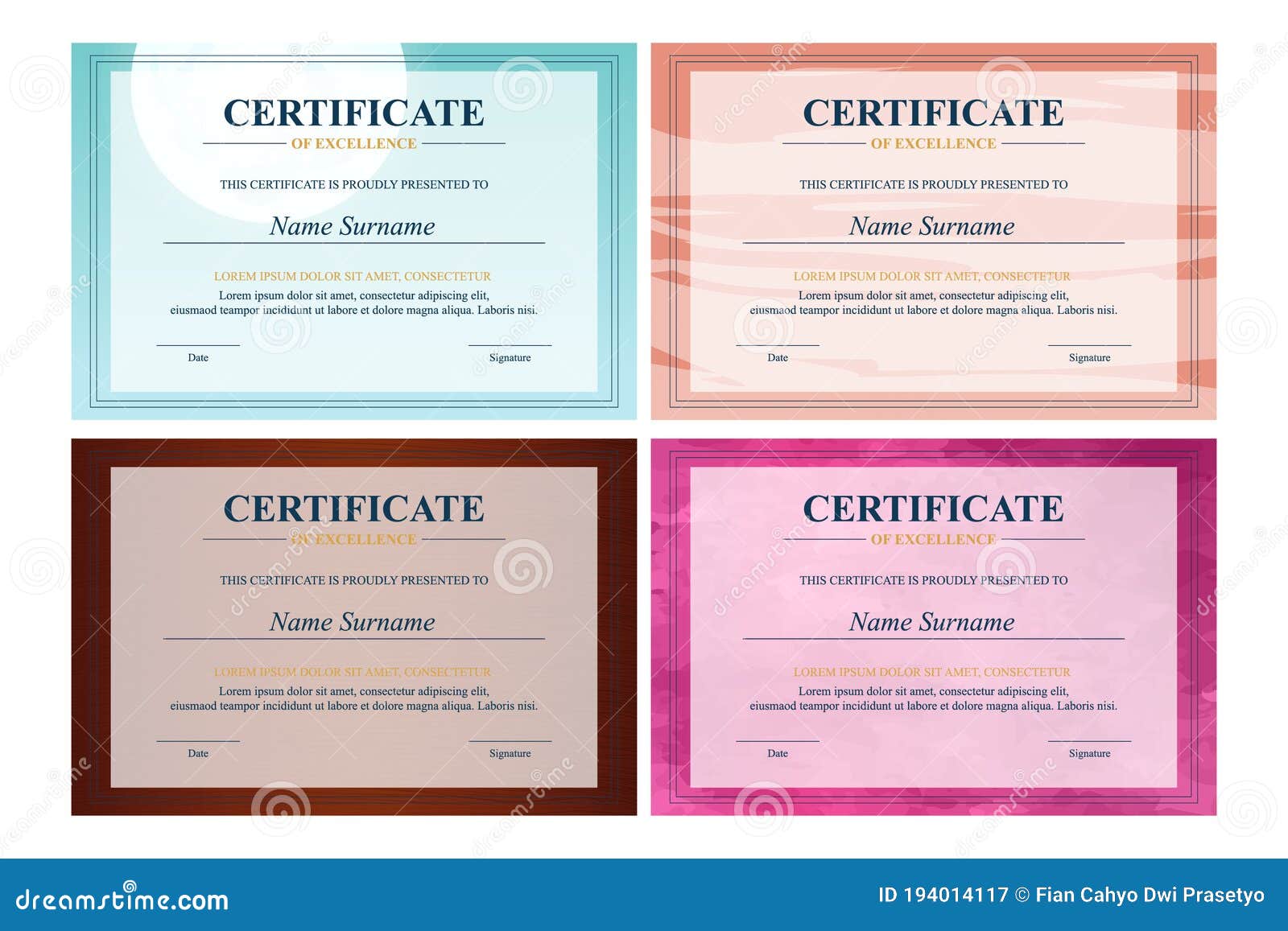 Business Card Template with Color Concept Modern Geometric Card Stock ...