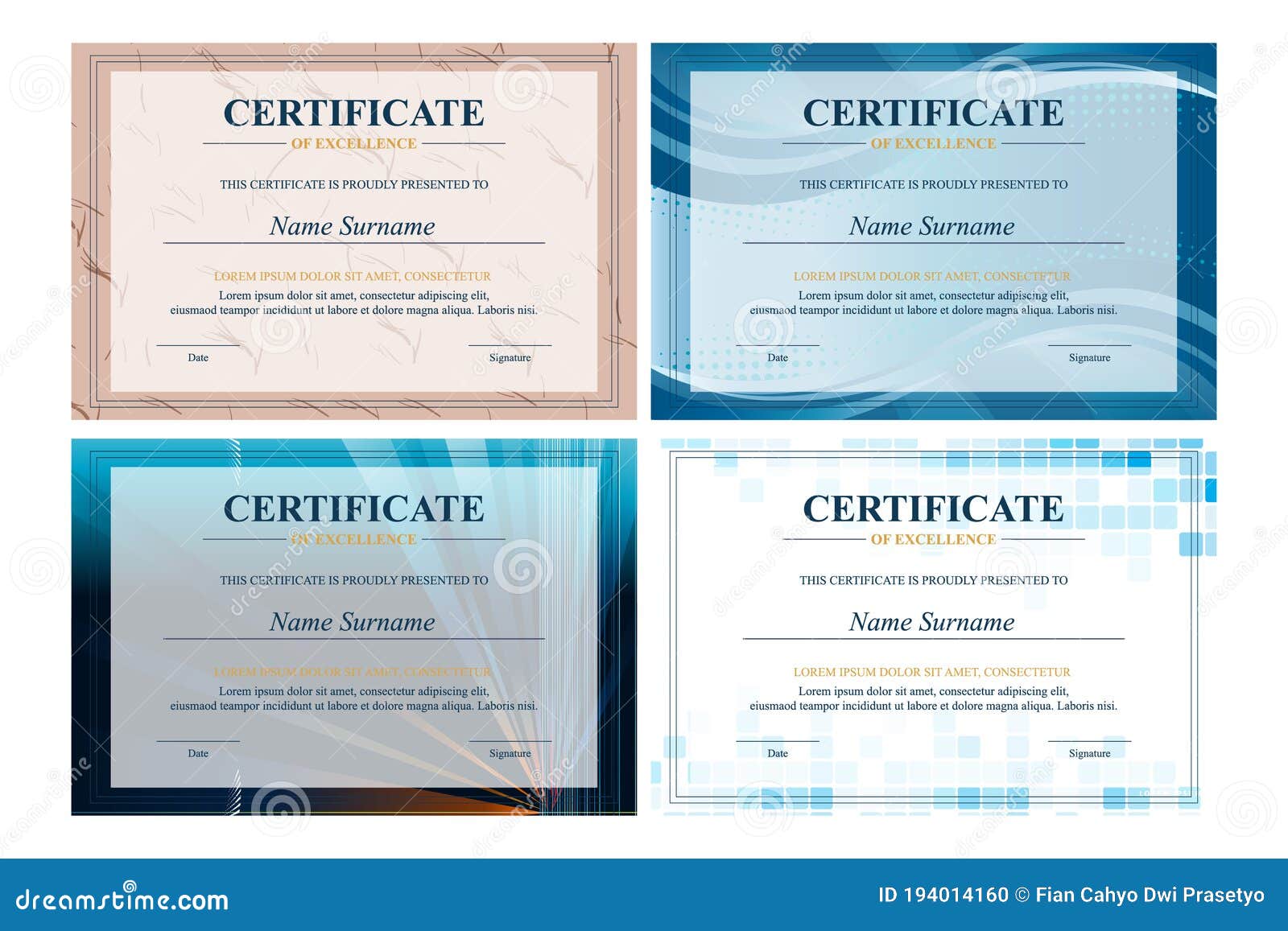 Business Card Template with Color Concept Modern Geometric Card Stock ...