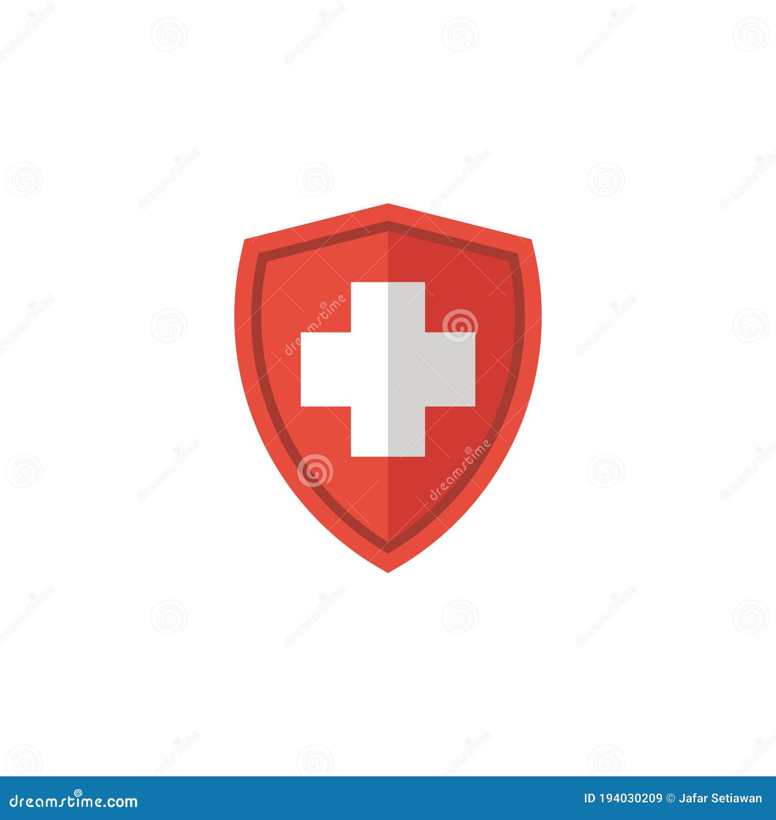 First Aid Icon with Shield Protection Stock Vector - Illustration of ...