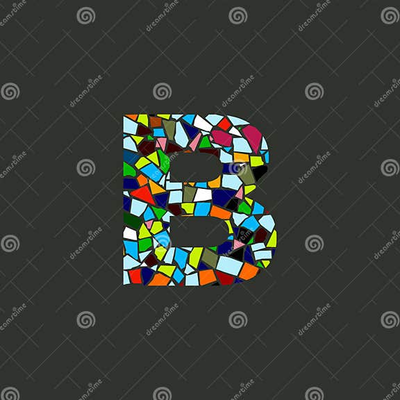 Colorful and Unique Mosaic Initial B Logo Stock Vector - Illustration ...