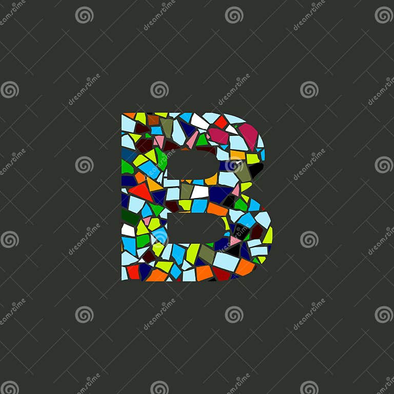 Colorful and Unique Mosaic Initial B Logo Stock Vector - Illustration ...
