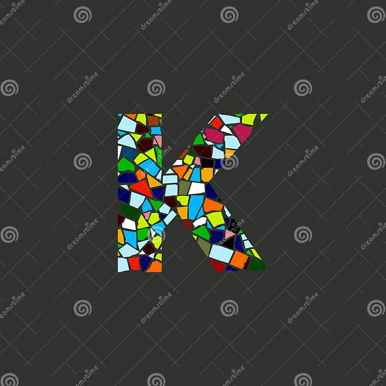 Colorful and Unique Mosaic Initial K Logo Stock Vector - Illustration ...