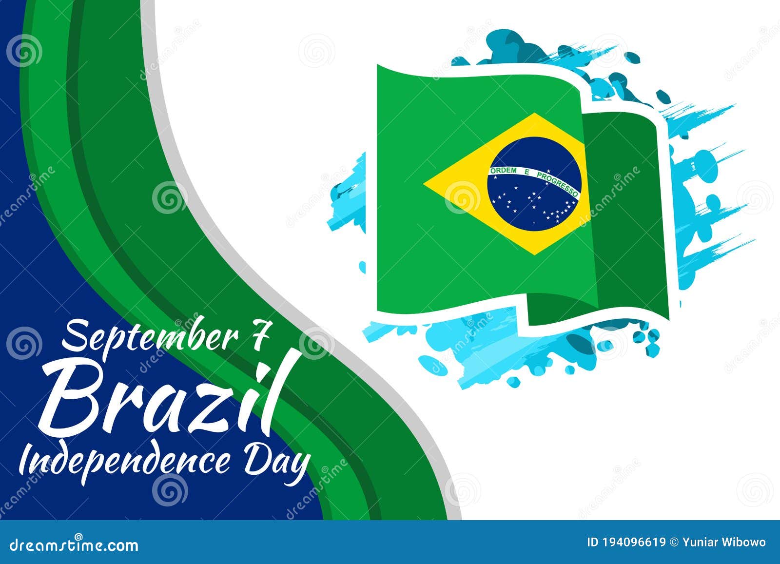 September 7, Independence Day of Brazil Stock Vector - Illustration of ...
